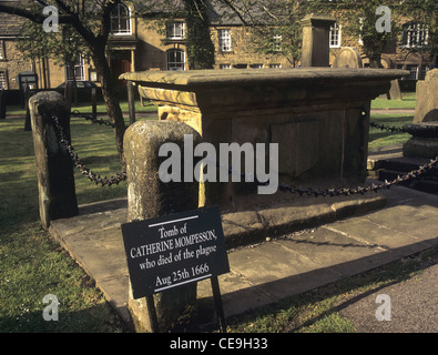 Tomb of Catherine Mompesson wife of the vicar of the plague village of ...