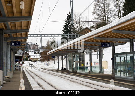 Railway station, Gstaad, Switzerland Stock Photo - Alamy