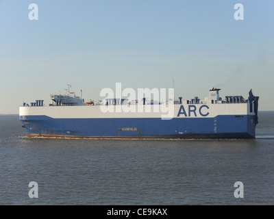 Car Carrier Integrity, a ship used for transporting vehicles, is shown ...
