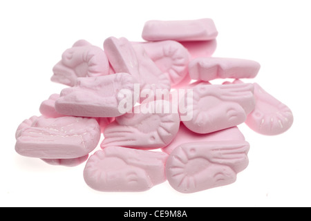 Soft pink shrimp shaped sweets Stock Photo - Alamy