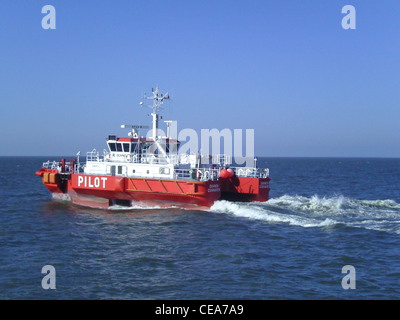 Pilot Boat in rough sea Stock Photo - Alamy