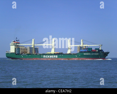 The superflex heavy multi-purpose container carrier Rickmers Antwerp is inbound on the River ...