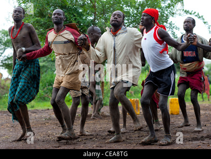 Kael new year ceremony in Bodi tribe, Omo valley, Ethiopia Stock Photo ...