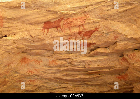 Rock painting, Ennedi region, Chad Stock Photo - Alamy