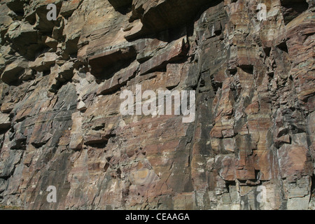 Rock layers in road cut of mountain geology rock stratification ...