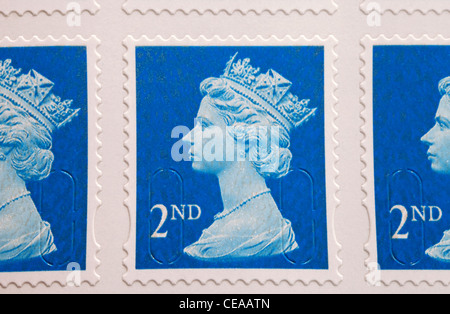 English Second class postage stamps, UK Stock Photo - Alamy