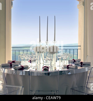 Beautiful table setting for breakfast Stock Photo - Alamy