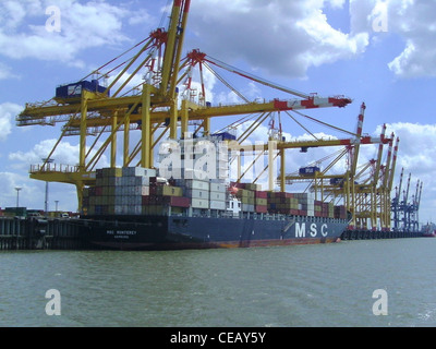 Container Terminal Bremerhaven Stock Photo - Alamy
