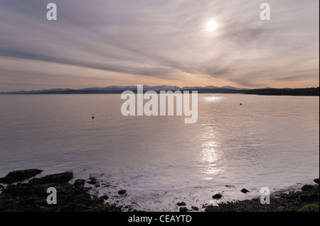 Moelfre beach Anglesey North Wales Uk This is a stitched panorama Stock ...