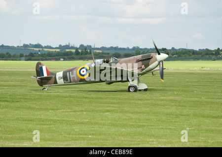 Two Supermarine Spitfire Mk.5 Aircraft flying in formation Stock Photo ...