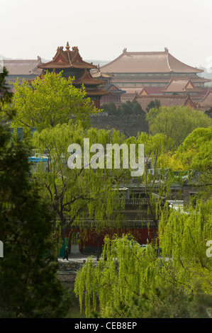 View of Beijing from Beihai Park, Xicheng District, Beijing, China ...