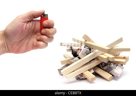 A pile of sticks ready for a fire Stock Photo - Alamy