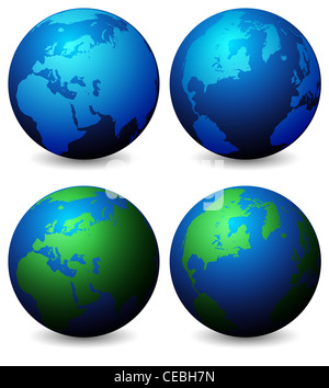 Australia on simple globe. 3D illustration Stock Photo - Alamy