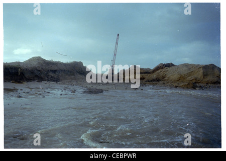barmston sea end outfall structure during construction showing ...