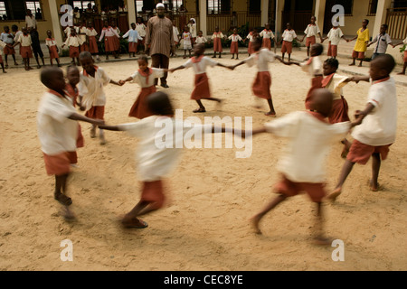 Children play during breaktime, primary school, Lagos, Nigeria Stock ...