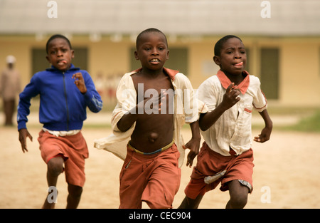 Children play during breaktime, primary school, Lagos, Nigeria Stock ...