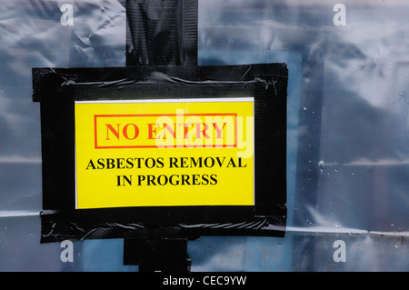 Asbestos clean-up: clean and dirty portable shower unit Stock Photo - Alamy