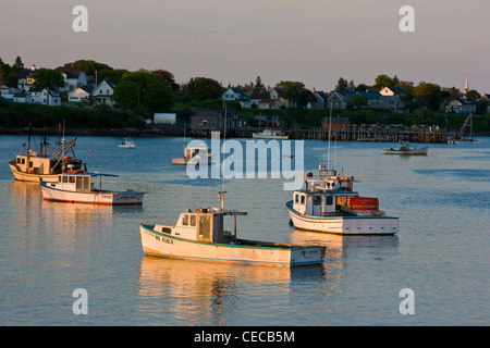 Jonesport Harbor just before sunset. Jonesport, Maine Stock Photo - Alamy
