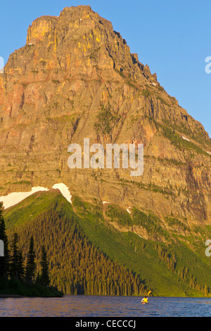 Kayaking on Two Medicine Lake in Glacier National Park. (MR Stock Photo ...