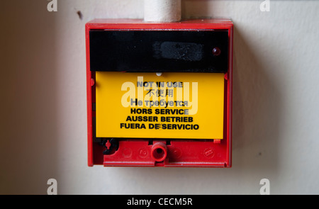 Installed Fire alarm call point not in use ,near Doorway Stock Photo ...