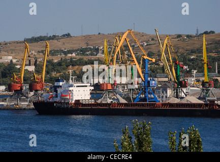 Autonomous Republic of Crimea. Feodosiya. Harbour Stock Photo - Alamy