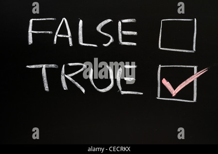 false true horizontal chalk handwriting checkbox black white survey ...