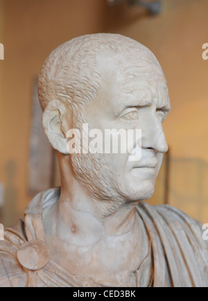 Marble bust of Roman emperor Decius Stock Photo - Alamy