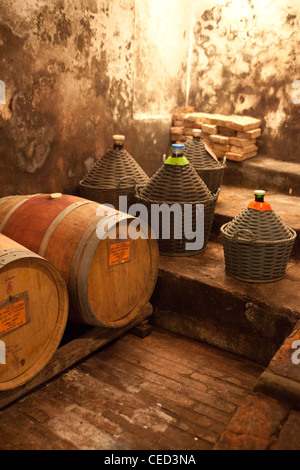 wine making equipment and vats near Lucca Tuscany Italy Stock Photo - Alamy