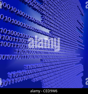 Binary code zeros and ones creating background Stock Photo - Alamy