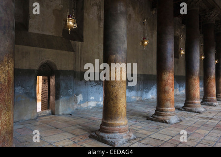 Israel, West Bank, Bethlehem, Church of the Nativity, Jesus, chancel ...