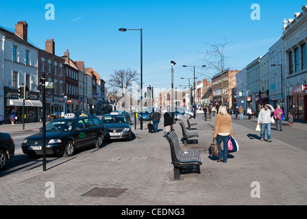 Shops on the High Street, Evesham, Worcestershire Stock Photo - Alamy