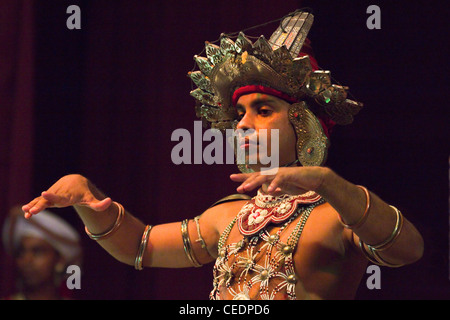 Male Ves dancer, the most traditional Kandyan form, at tourist show in ...