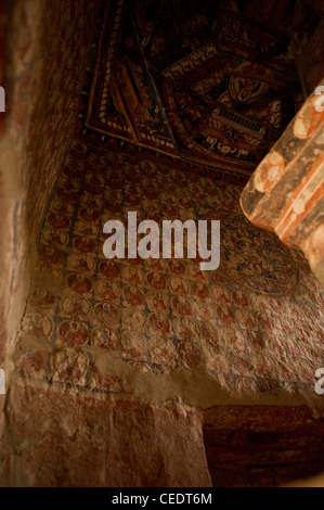 10th century murals of the ancient Alchi Monastery in a village beyond ...