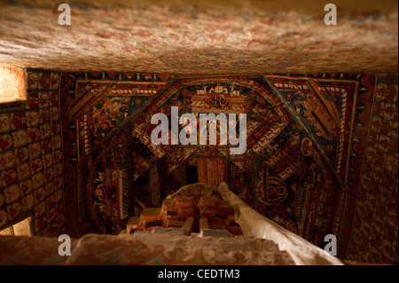 10th century murals of the ancient Alchi Monastery in a village beyond ...