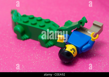 Lego man-eating crocodile Stock Photo - Alamy