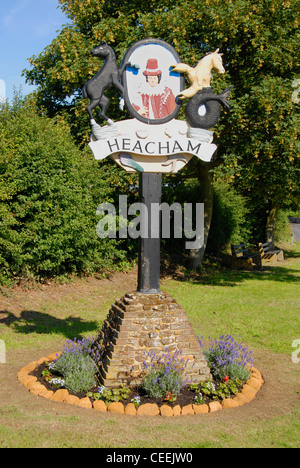 Village sign, Heacham, Norfolk, England Stock Photo - Alamy