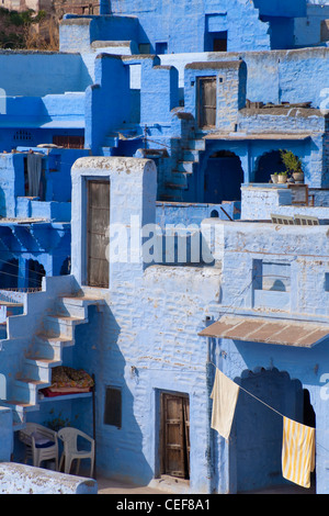 Traditional blue painted house, Jodphur, Rajasthan, India Stock Photo ...