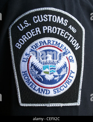 A badge of the U.S. Customs and Border Protection pictured at the ...