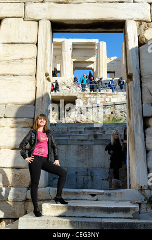Beulé Gate at the Acropolis of Athens, Greece Stock Photo - Alamy