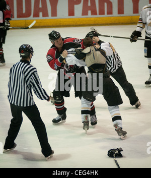 Ice Hockey player fighting Stock Photo - Alamy