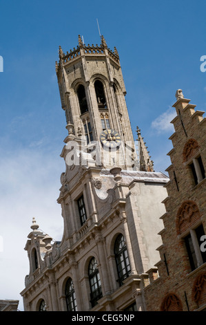 Belfry is a medieval bell tower in the historic center of Bruges ...