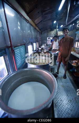 Indian Railways Kitchen coach Stock Photo - Alamy
