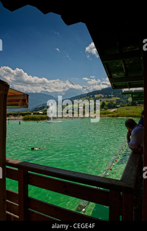 Ecological mountain Lake in Combloux Rhone Alps. France Stock Photo - Alamy