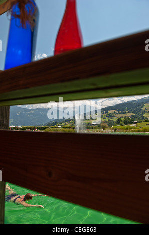 Ecological mountain Lake in Combloux Rhone Alps. France Stock Photo - Alamy