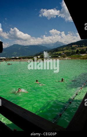 Ecological mountain Lake in Combloux Rhone Alps. France Stock Photo - Alamy