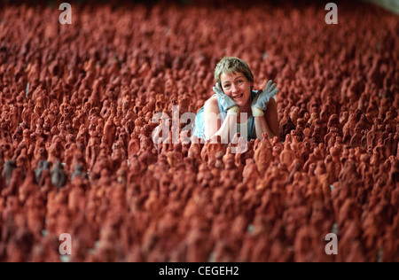 An installation of thousands of clay terracota figures by Antony ...