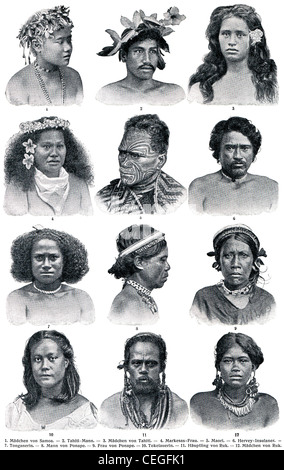 Peoples of Tahiti Stock Photo - Alamy