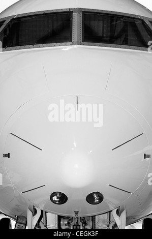 Cockpit of a Bombardier Challenger CL-604 at the REGA Headquarter ...