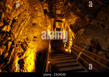 View of the ancient water channel called the “Warren’s Shaft" named ...