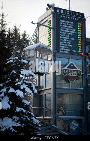 Lift status signs at Whistler, Canada Stock Photo - Alamy